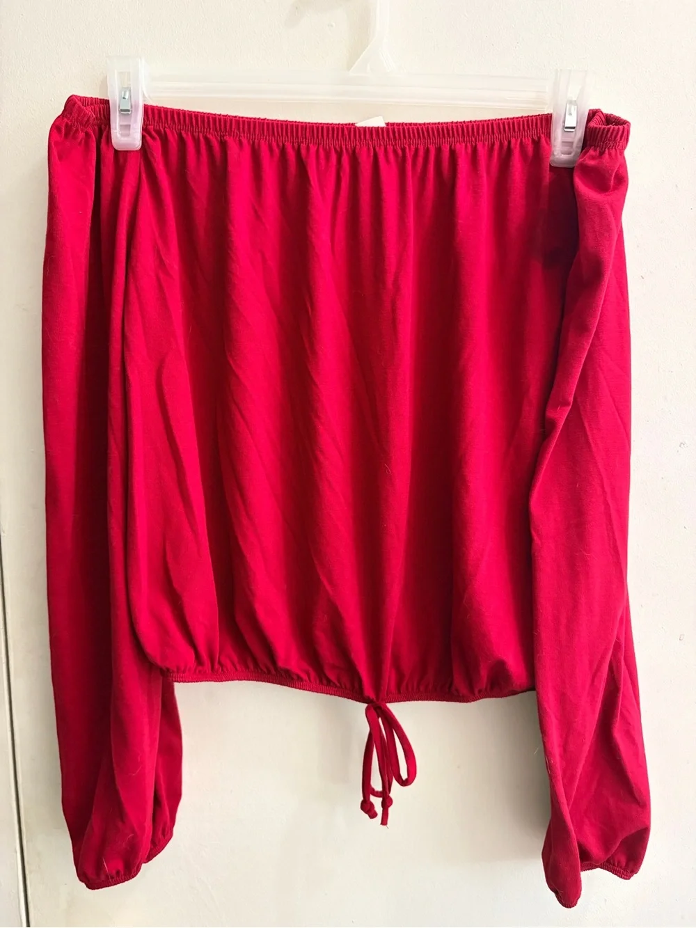 Streetwear Society | Tops | Streetwear Society Red Elastic Off The ...